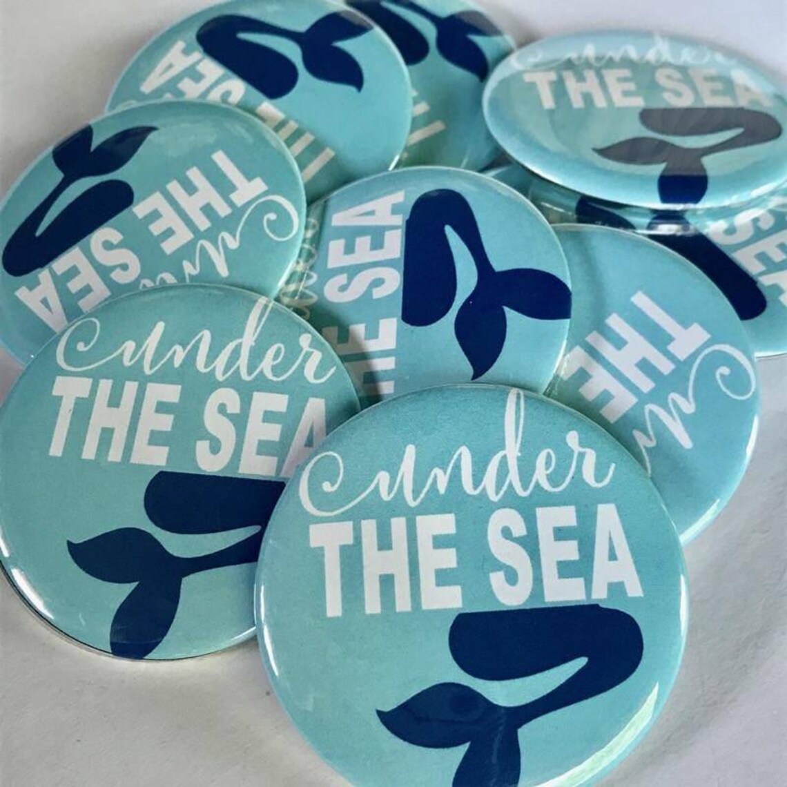 Mermaid Buttons Under The Sea Mermaid Pins Mermaid | Etsy