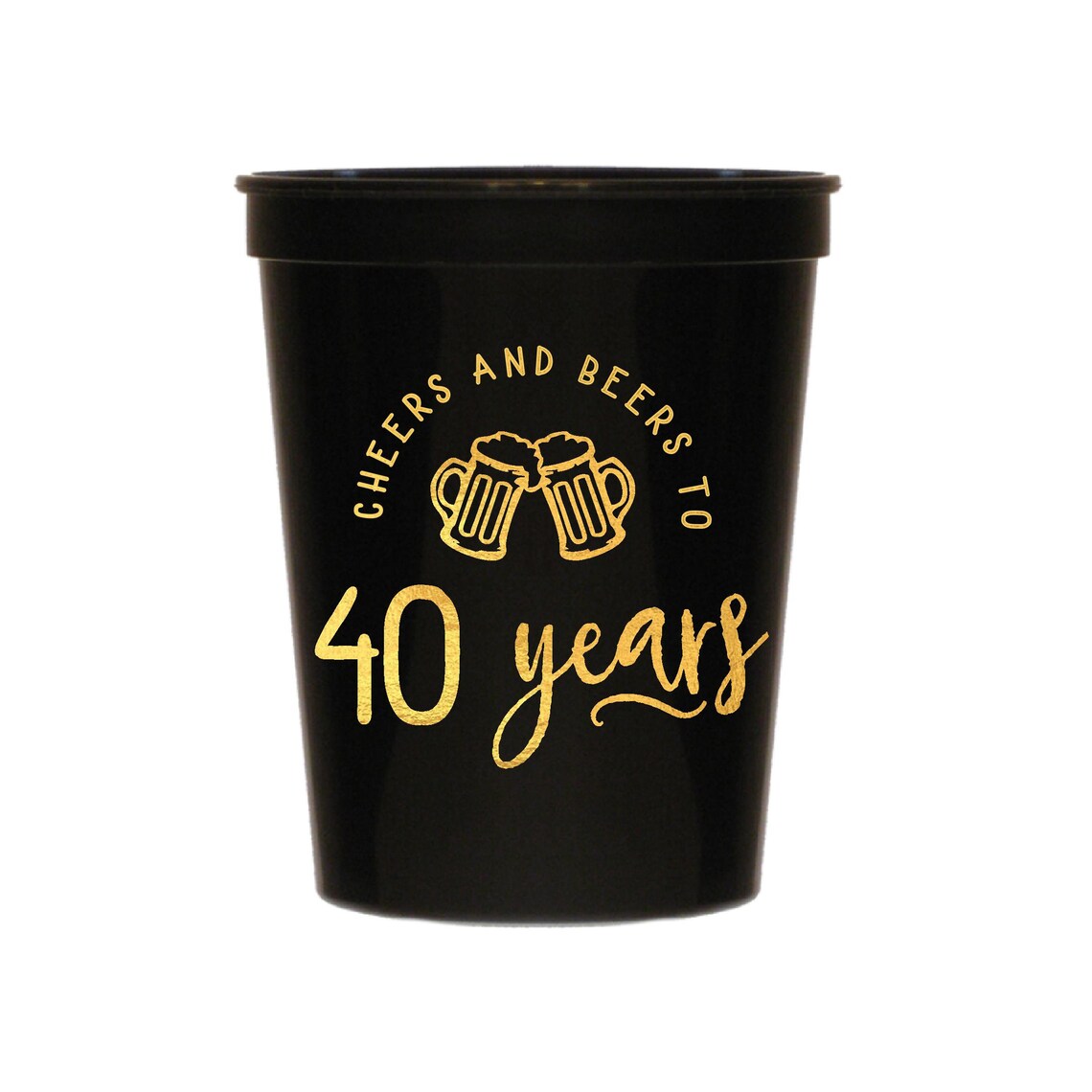 Cheers and Beers to 40 Years 40th Birthday Cup 40th Birthday - Etsy