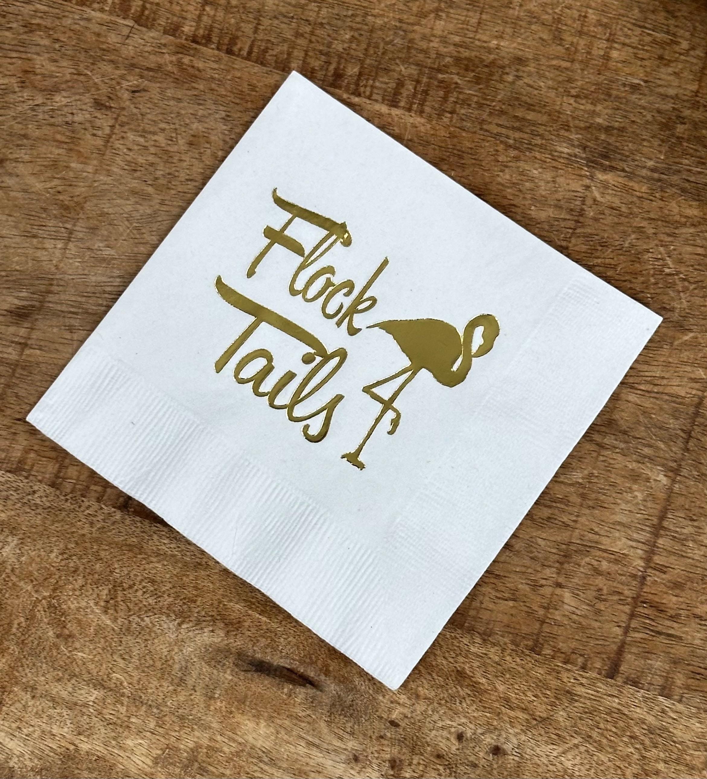 Flock Tails Flamingo Foil Stamped Cocktail Napkins — 11 Colors 10 Foil ...
