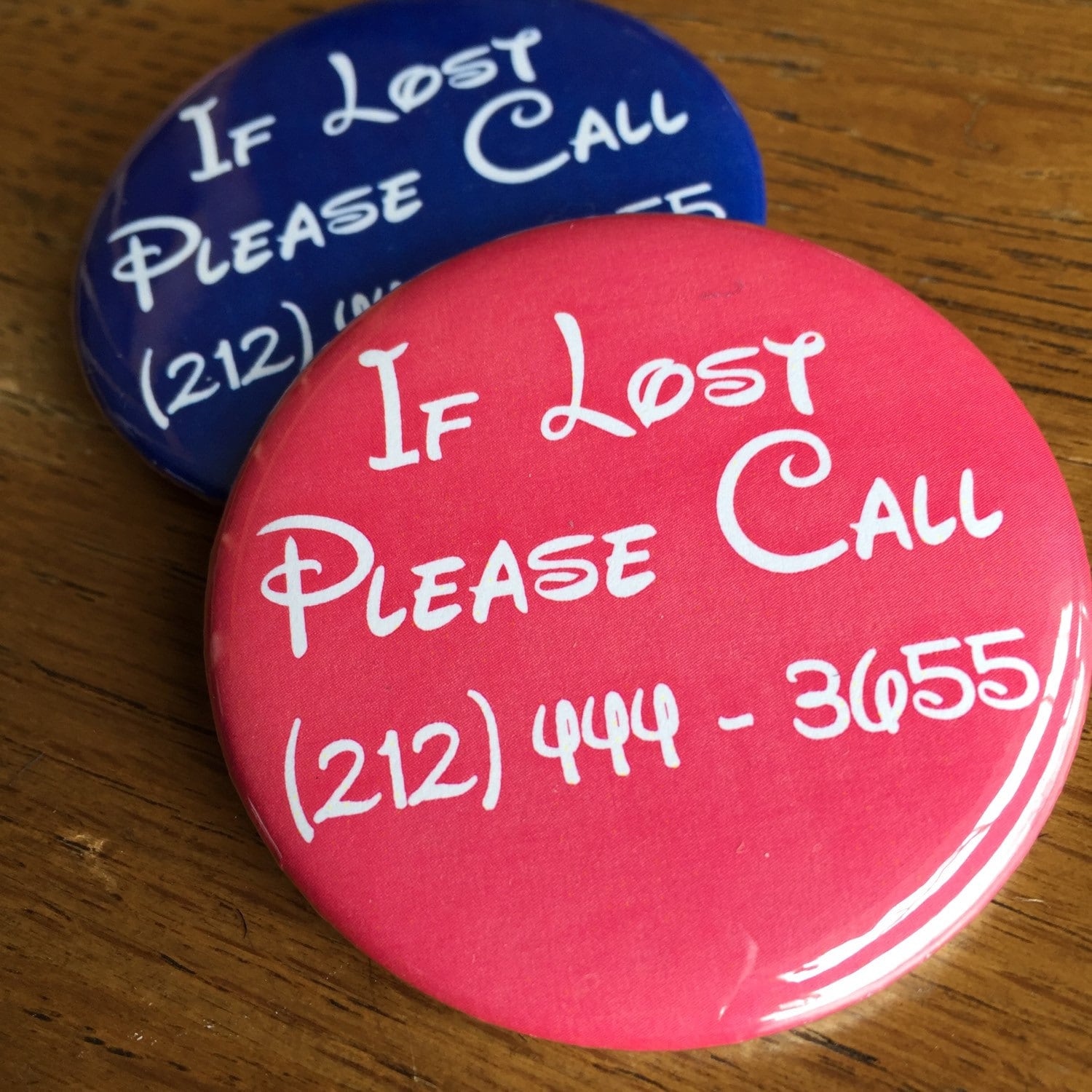 If Lost Button Safety ID Emergency Contact Information If - Etsy