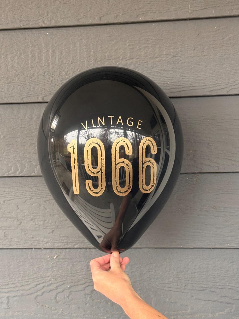 60th Birthday Balloons: Vintage 1966 - Party Decorations -navy, Black ...