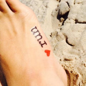 Running Temporary Tattoo: 5K Marathon Race Day Design - Red Heart - Etsy
