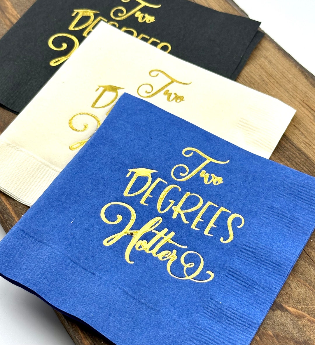 Graduation Napkins Two Degrees Hotter Masters Party Decorations for Her ...