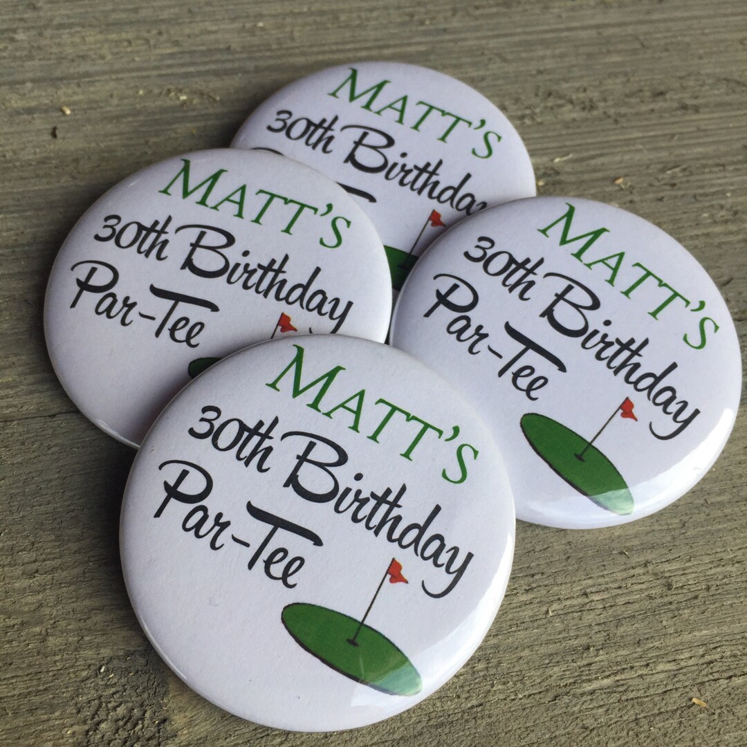 Golf Party Buttons, Golf Favor, Golf Buttons, Par Tee Pins, Golf Outing ...