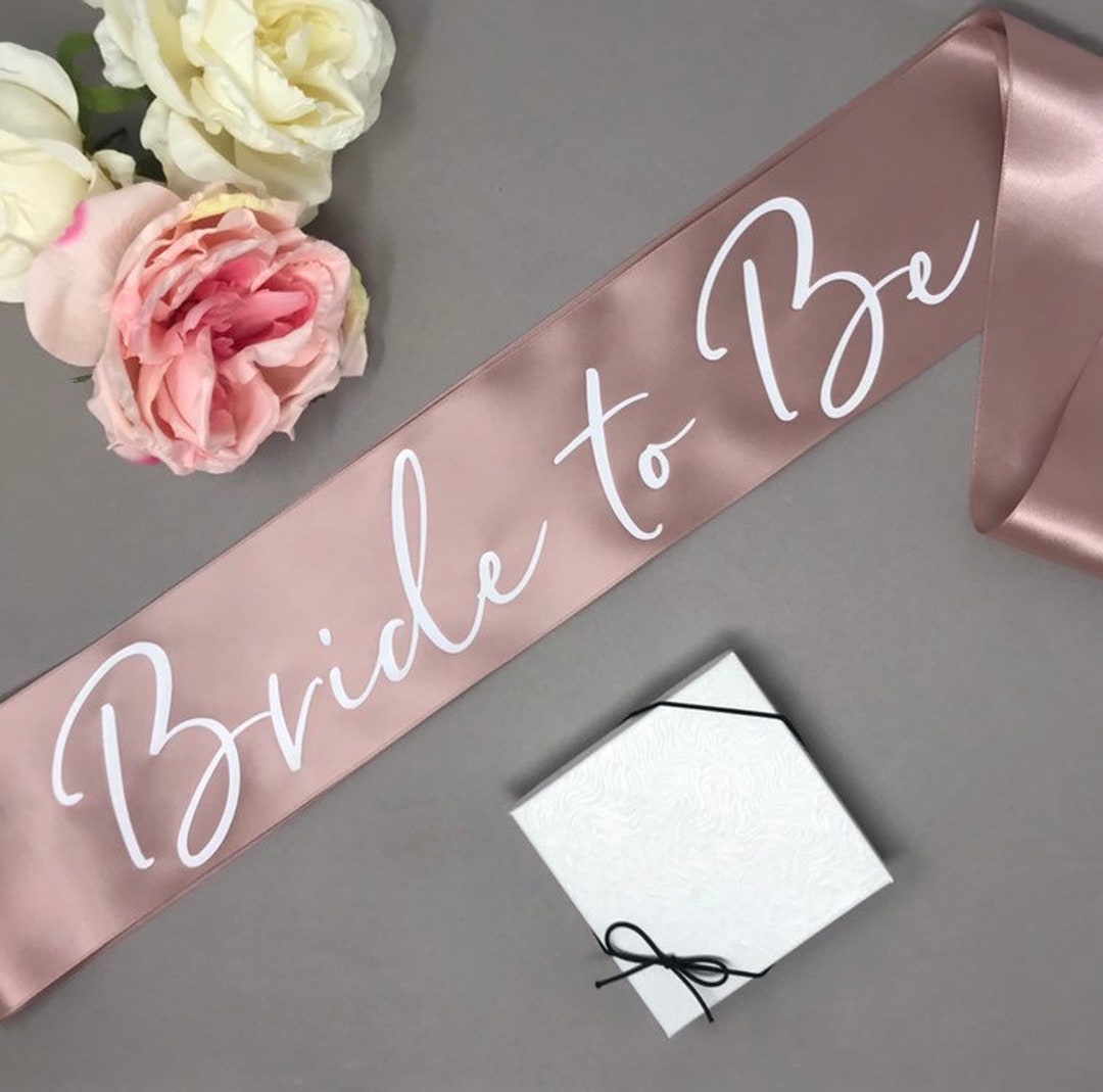Bride to Be Sash, Bachelorette Sash, Rose Gold Bride to Be Sash ...