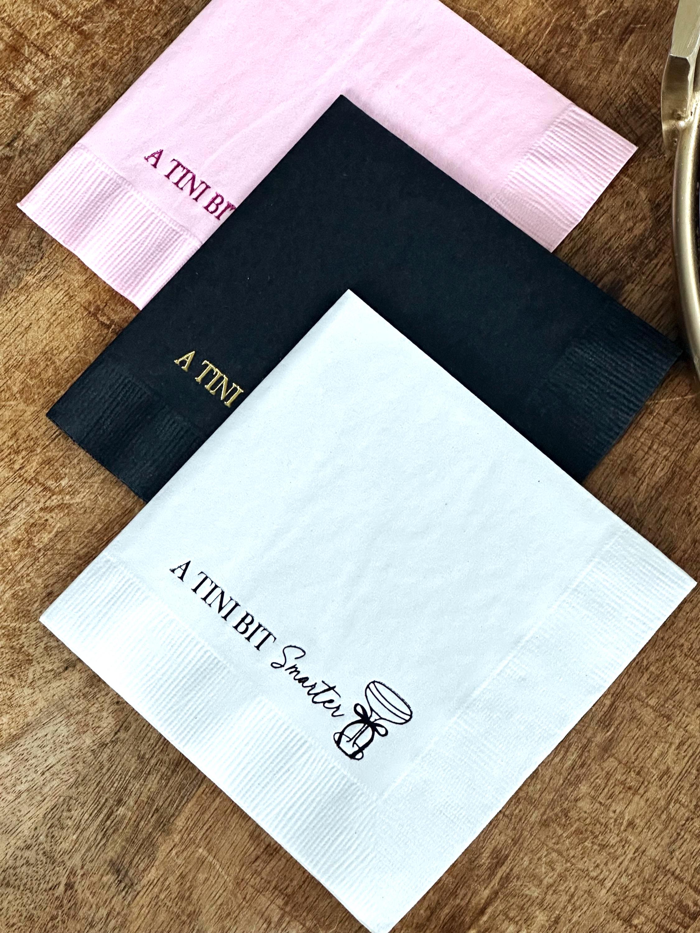 Martini Graduation Napkins: A Tini Bit Smarter - Class of 2026 - Foil ...