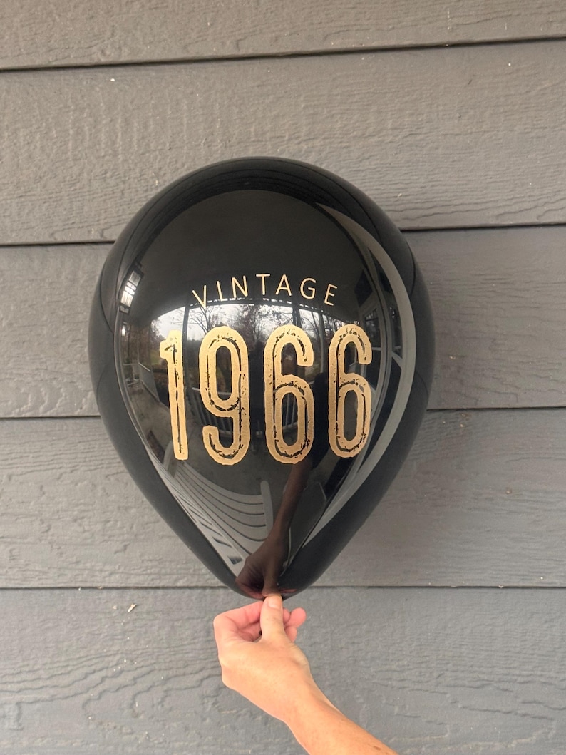 60th Birthday Balloons: Vintage 1966 - Party Decorations - Black, Navy ...