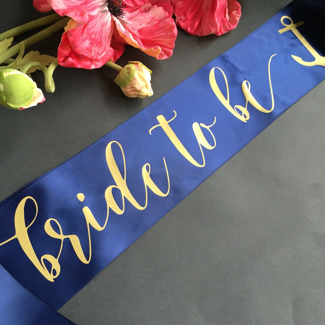 Nautical Bride to Be Sash: Satin Bachelorette Party Accessory With ...