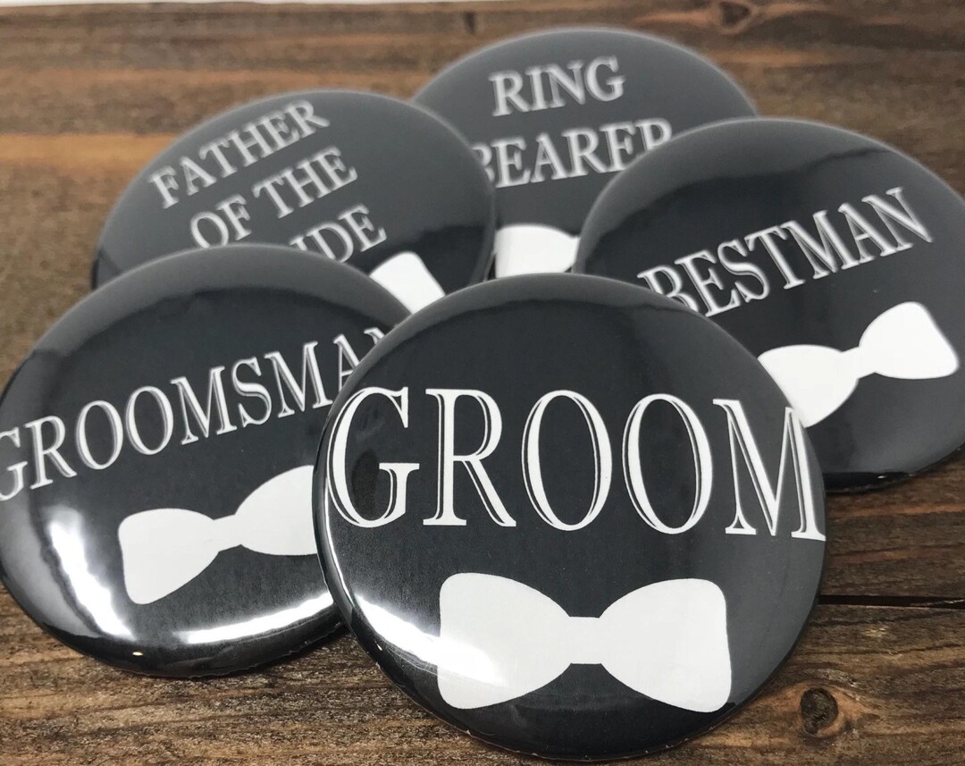 Bridal Party Pin - Personalized Wedding Party Name Tags & Buttons for ...