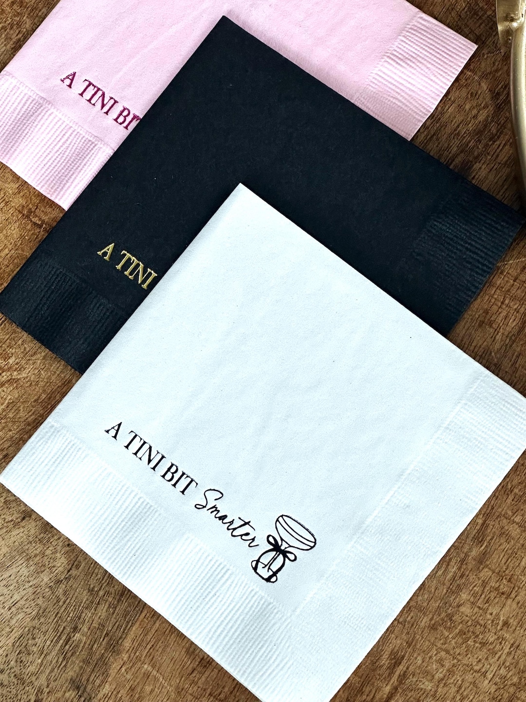 Martini Graduation Napkins: A Tini Bit Smarter - Class of 2026 - Foil ...
