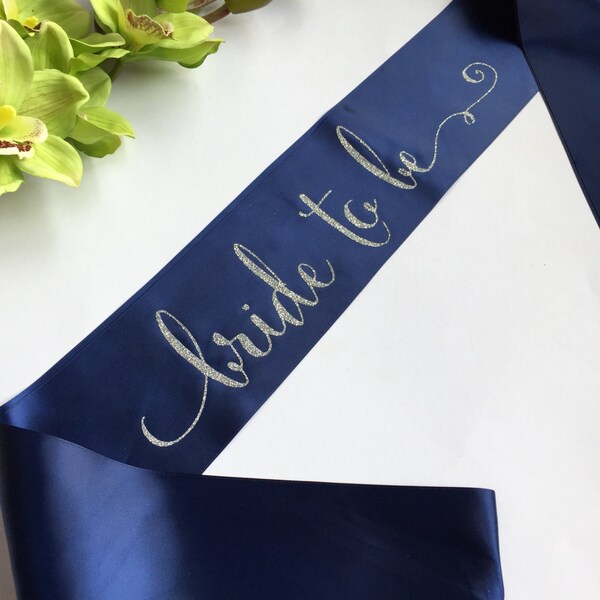 Blue Bridal Sash - Etsy