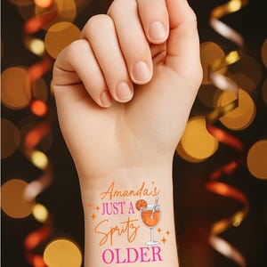 Just a Spritz Older Temporary Tattoo: Custom Birthday Party Favor - Etsy