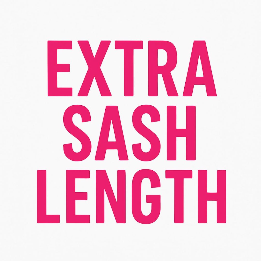 Custom Sash Length - Etsy