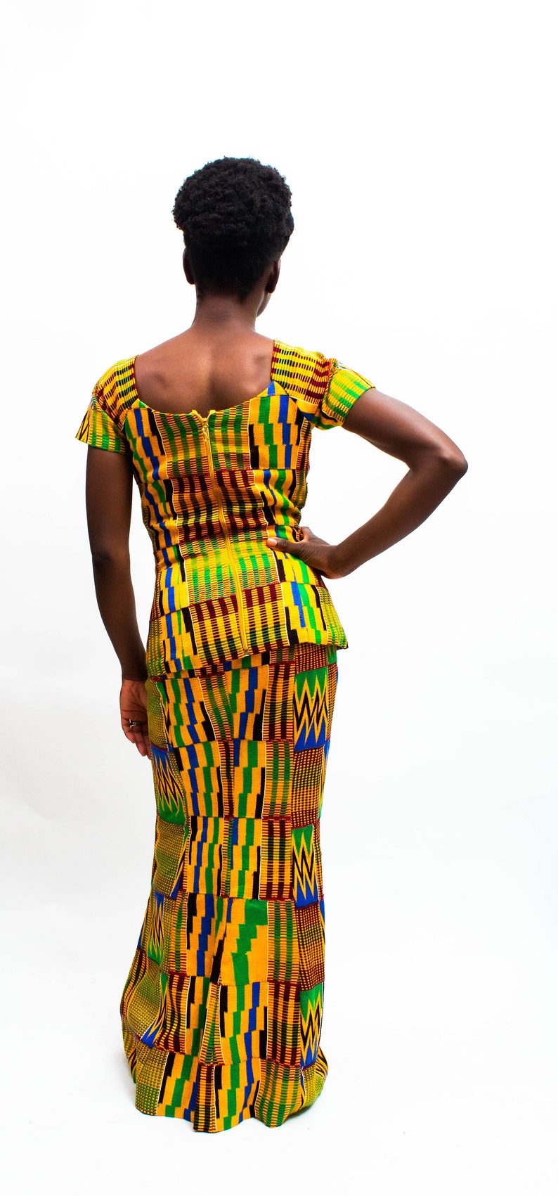 Kente Ankara African Print Kaba and Slit - Etsy