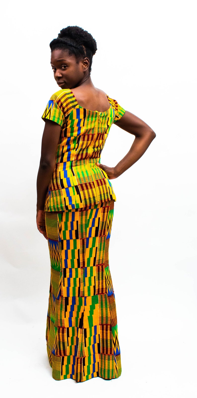 Kente Ankara African Print Kaba and Slit - Etsy