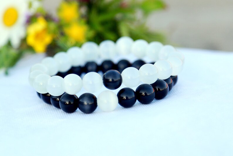Bracelet set Couples Bracelets Couples gift Yin Yang bracelet | Etsy