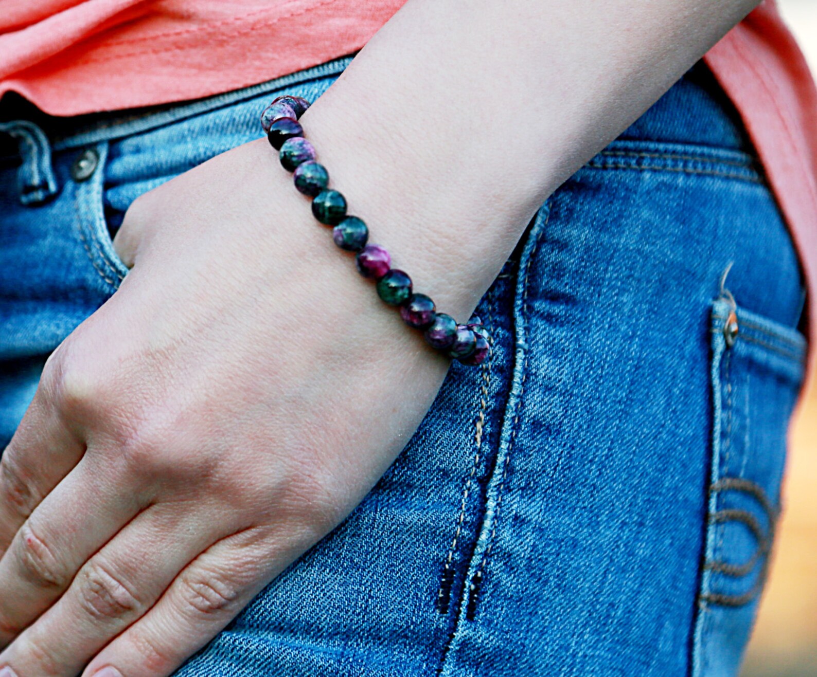 Best Friend Gift Gemstone Bracelet Tourmaline Bracelet Gemstone Jewelry ...