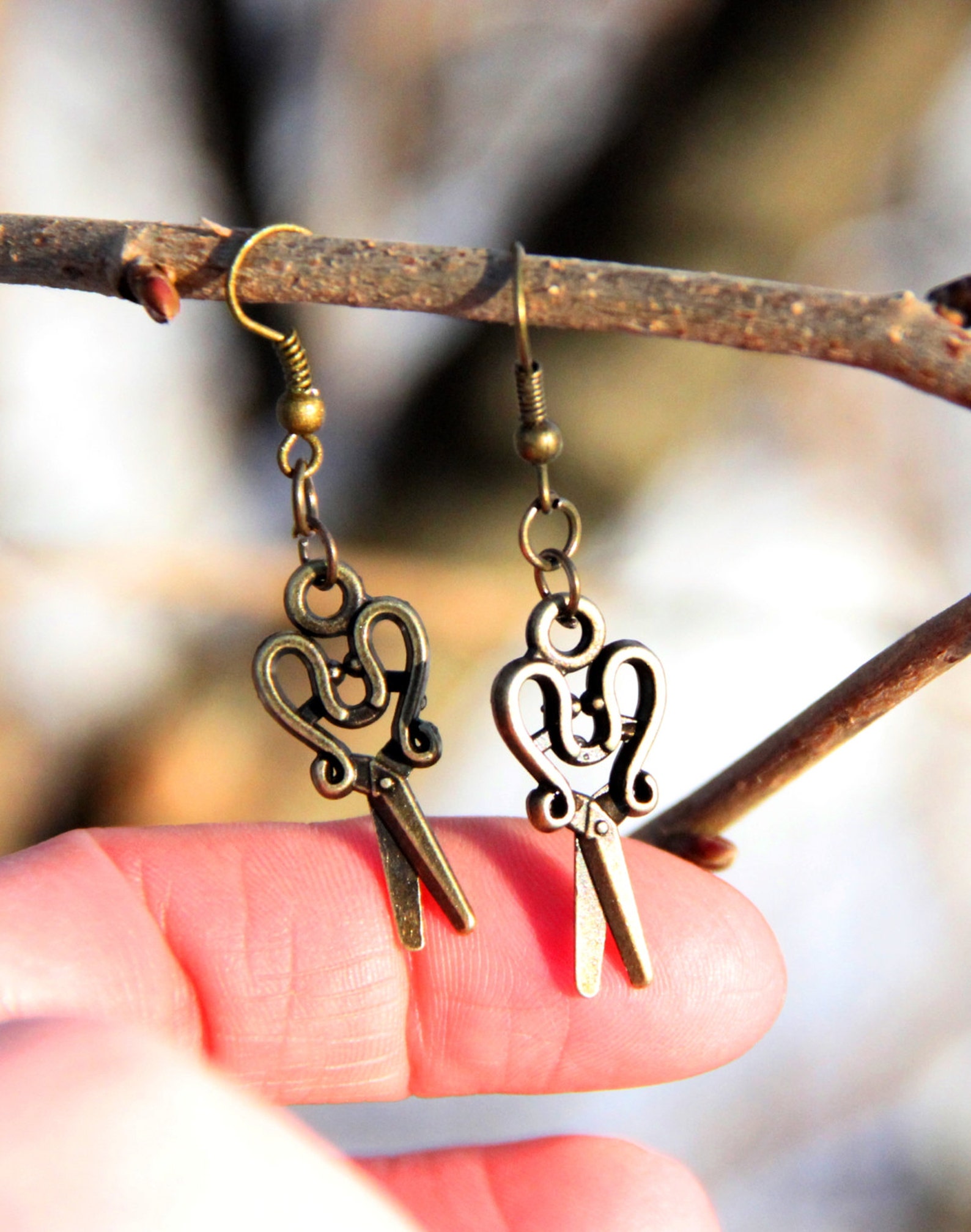 Hairdresser gift Scissor Earrings Tool Earring Scissor | Etsy