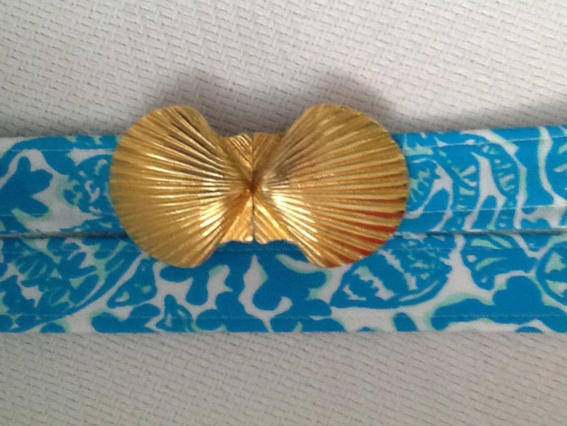 Vintage Mimi Di N 18k Gold Plated Scallop Shell Belt Buckle With a ...