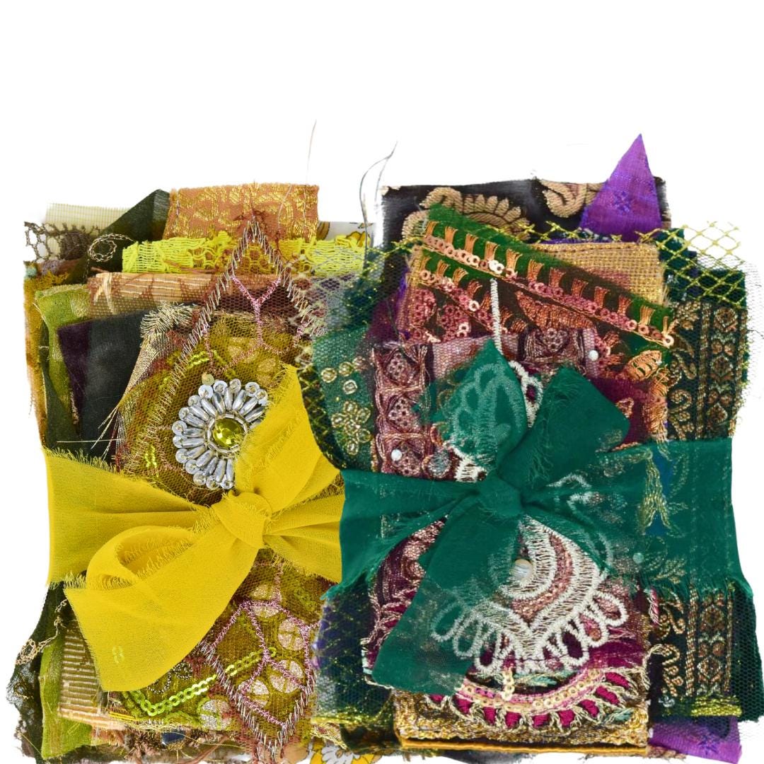 Fairycore & Witchcore Themed Textile Scrap Packs 25 Piece Craft Packs ...