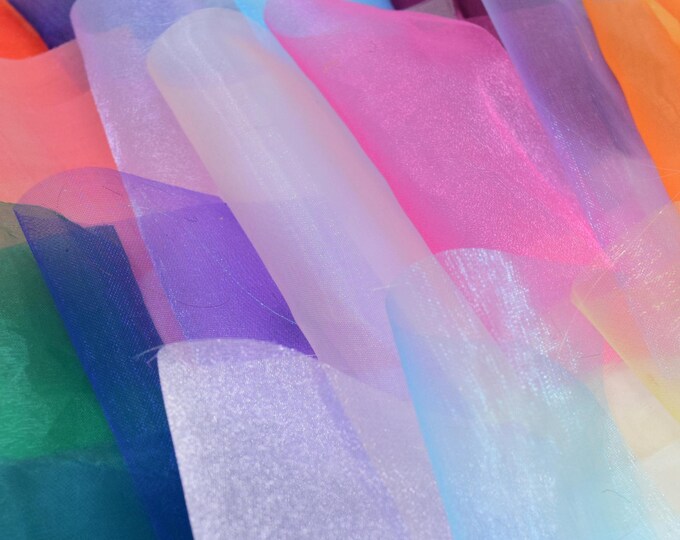 Mixed Organza & Voile Offcuts | Sheer Translucent Fabric Scraps | 25 ...