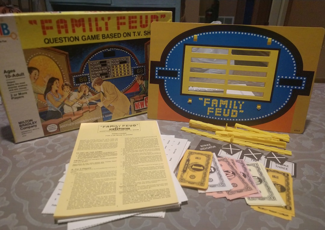 Family Feud, Vintage, Vintage Board Game, Board Game, 1983, Milton ...