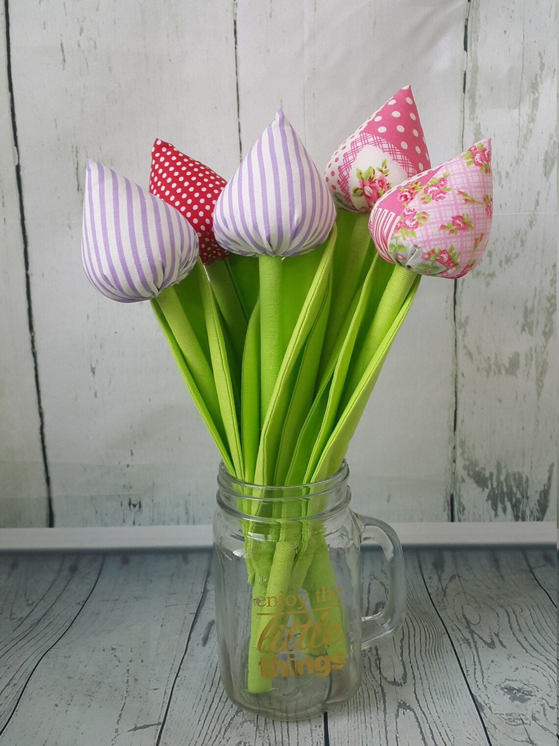 Tulipes en tissu fleurs en tissu bouquet de mariage fleurs | Etsy