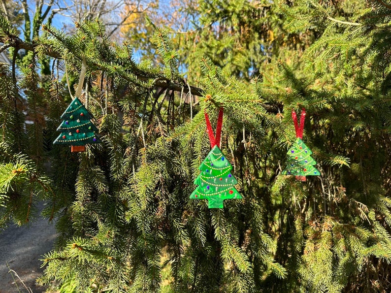 Wooden Christmas Tree Shaped Ornament, Christmas Ornament, Christmas ...