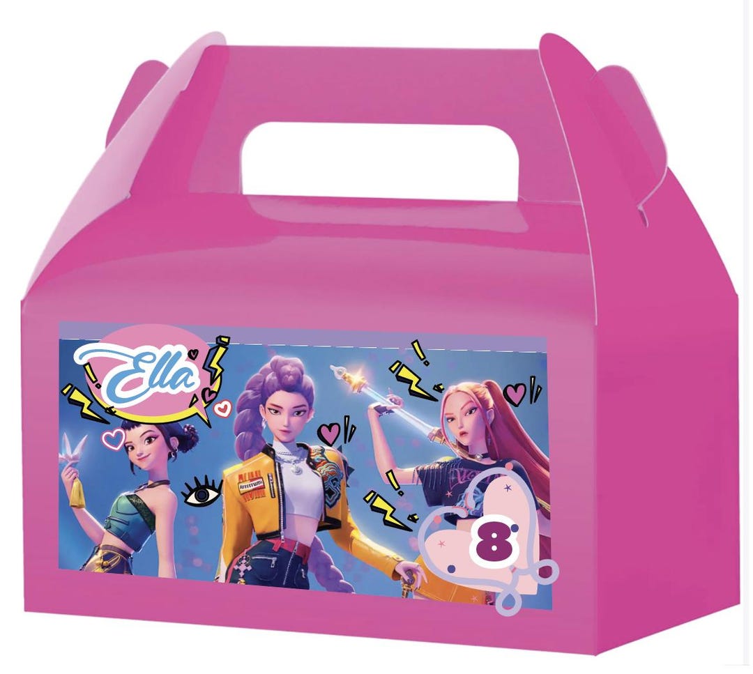 K-pop Demon Hunters Sticker Label for Favor Box, GABLE BOX STICKER - Etsy