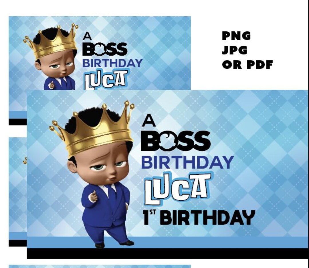 Boss Baby Sticker Label for Favor Box, GABLE BOX STICKER - Etsy