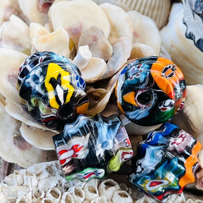 Huge Trade Glass Bead/ Large Hole Giant Bead / Macrame Beads. {B8-72 ...