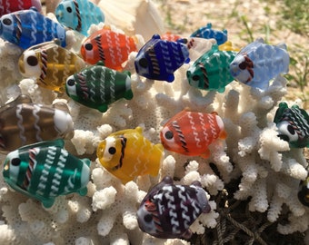 Glass Fish Beads - Etsy