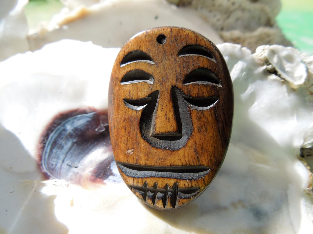 1pc LARGE Ethnic Tribal Carved Bone Face Pendants /natural Bone Pendant ...