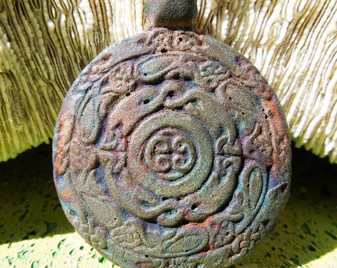 1pc Peru Ceramic Pendant / Ceramic Celtic Knot /matte Raku /made in ...