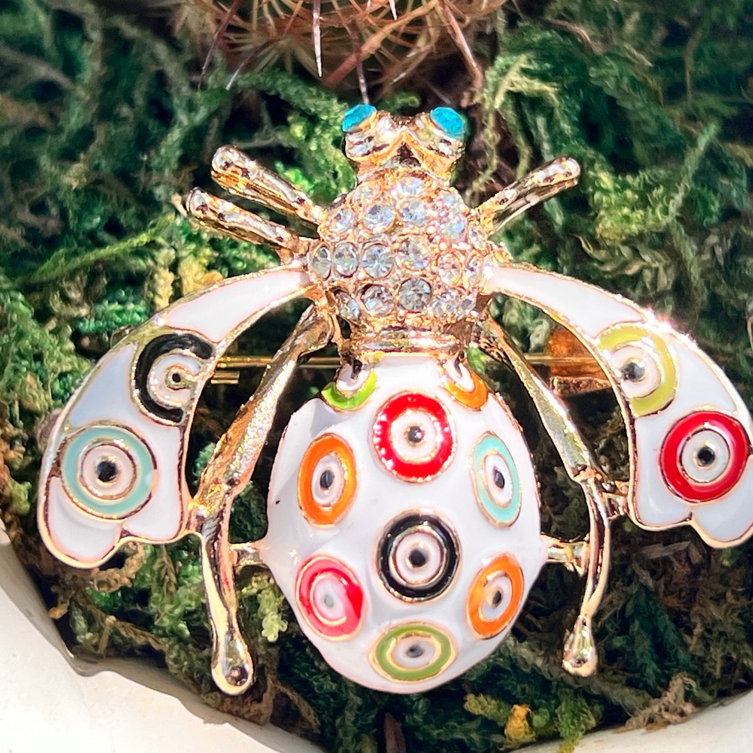 1PC Vintage Beetles Shaped Brooch Creative Insect Pattern Pin Hat Jeans ...