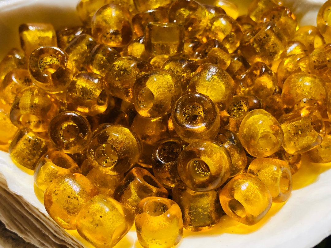ANTIQUE: 1800's to 1920's - 50 Macrame Beads -venetian Yellow Glass ...