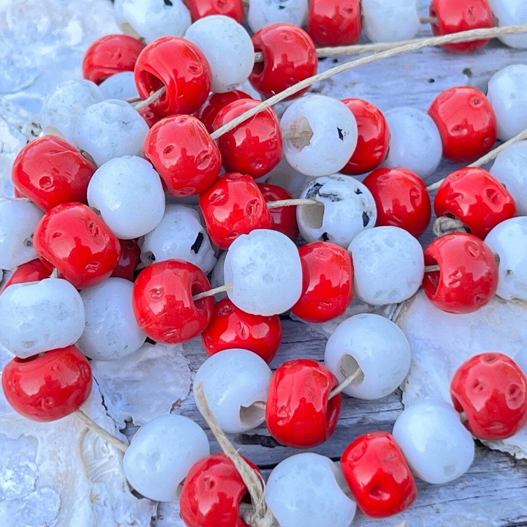 20pc Vintage Trade Nepali Porous Glass Beads / Lamp Work Glass Beads ...