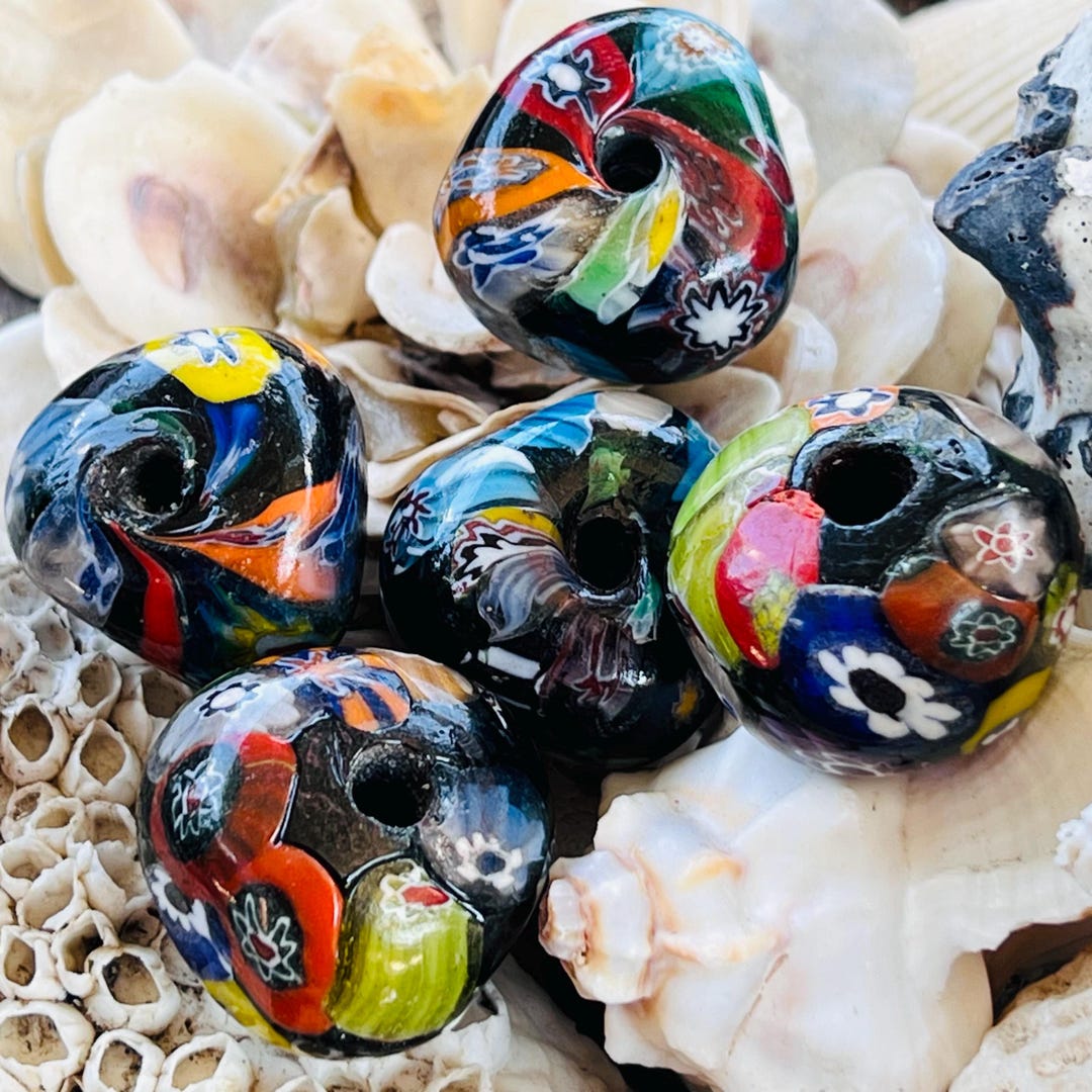 Huge Trade Glass Bead/ Large Hole Giant Bead / Macrame Beads. {B8-72 ...