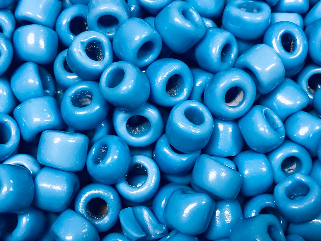 ANTIQUE: 1800's to 1920's - 50 Macrame Beads -venetian Blue Glass Crow ...