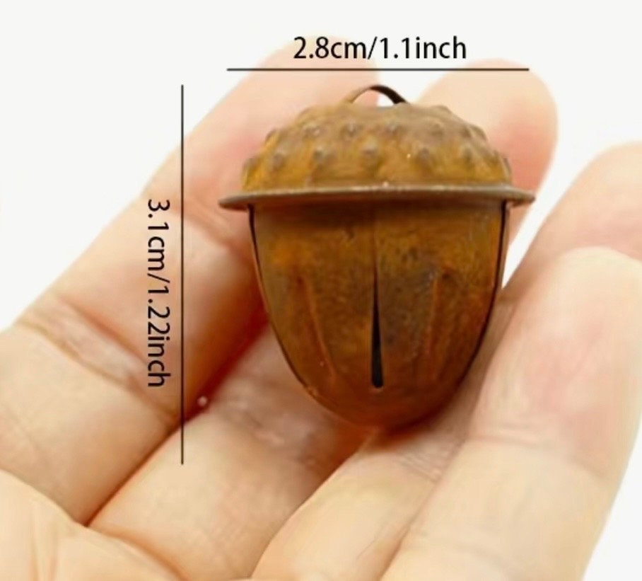 5pc Vintage Rusy Metal Acorn Bells {B4-53#00255} - Etsy