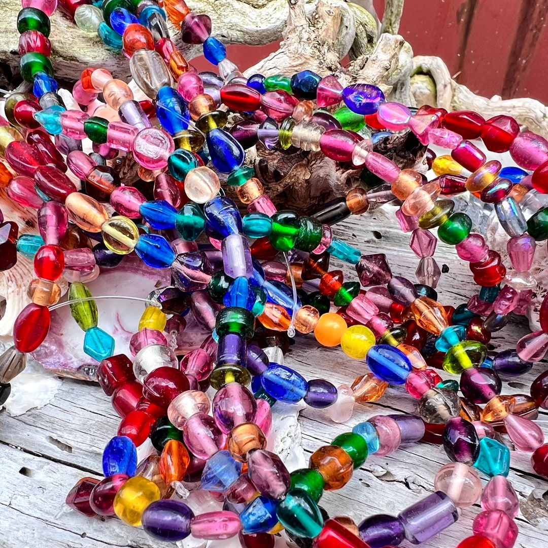 HANDMADE: 3 Glass Hanging Strands 36 Colorful Wind - Etsy