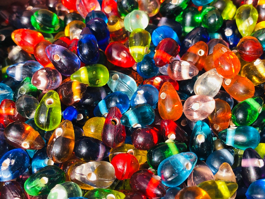 SUPPLY: 50grams Colorful Mix Color Drop Beads - Small Beads -glass ...
