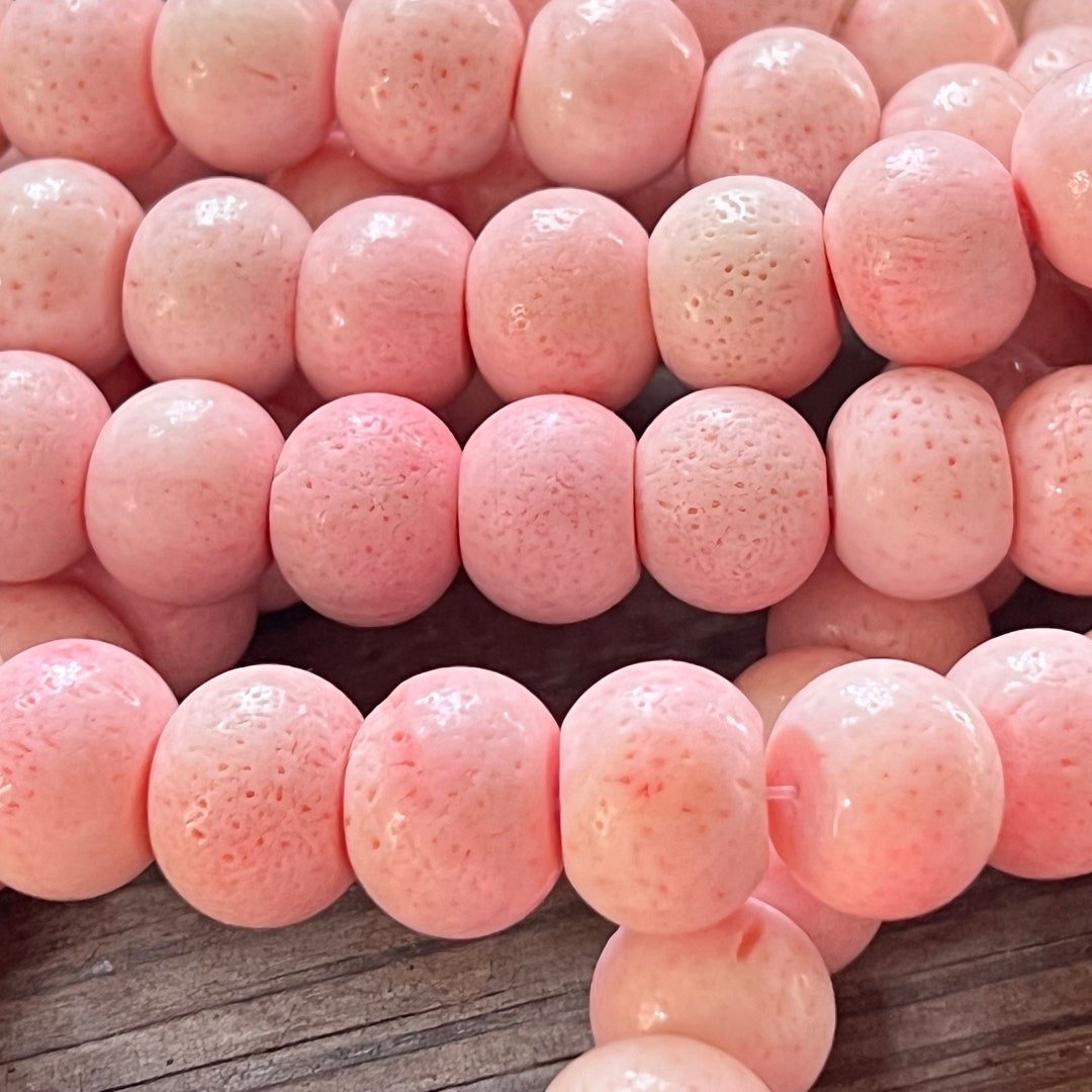 20pc Large Natural Coral/ Pink Beads /sponge Coral Bead / Jewelry Beads ...