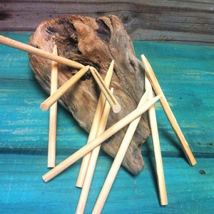 SUPPLY: 10 Hand Carved Wood Sticks /hair Sticks/ Wood Picks/native ...
