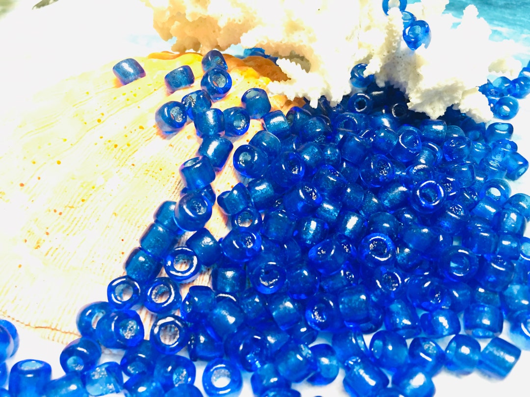 Antique Venetian Blue Glass Crow Beads: Italian Macrame Beads (50) - Etsy