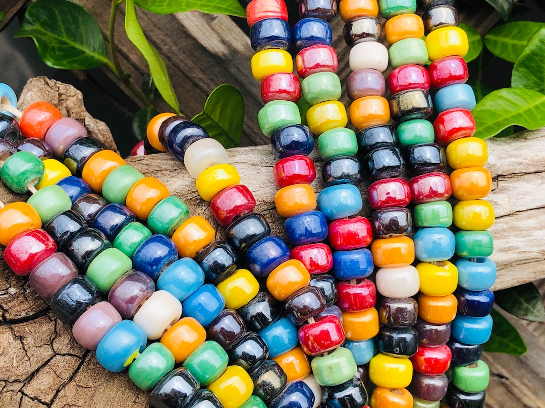 Crow Bead Hanging Colorful Wind Chime-glass Roller Beads -beach Decor ...