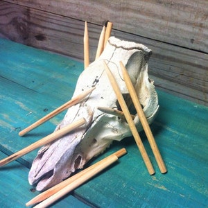 SUPPLY: 10 Hand Carved Wood Sticks /hair Sticks/ Wood Picks/native ...
