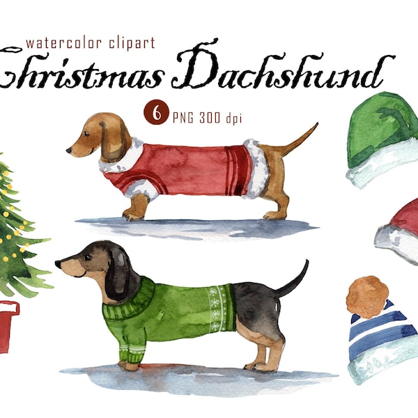 Dachshund Clipart - Etsy
