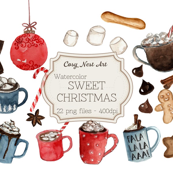Hot Cocoa Clipart - Etsy