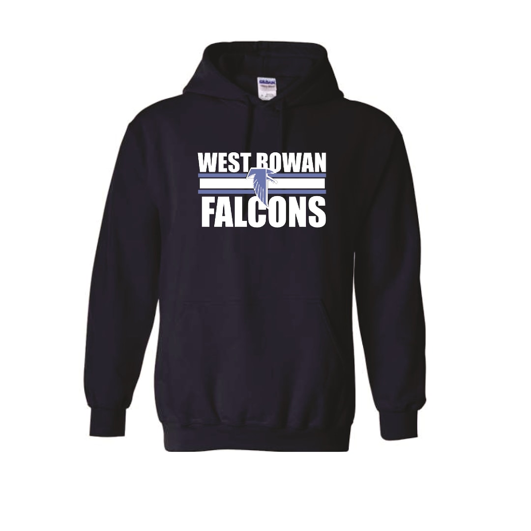 Navy Dark Blue - West Rowan Falcons - Cotton Hoodie - (pickup Only) - Etsy